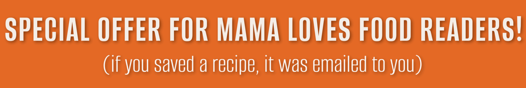 Dinner Hero Reader Offer - Mama Loves Food + Dinner Hero